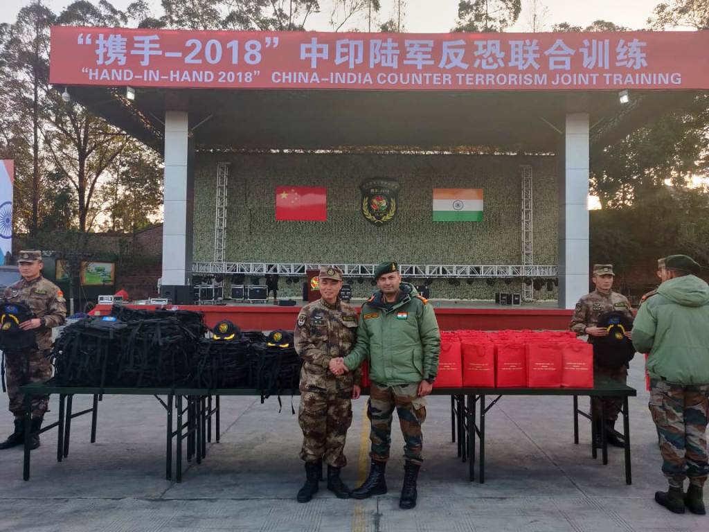 Hand-in-Hand Exercise 2018: Indian Army Troops Exchange Gifts With PLA ...